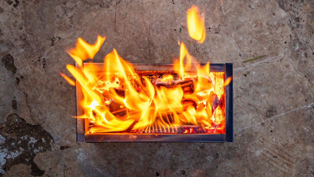 Flat Pack Fire Pit - Go Over Any Terrain Anywhere