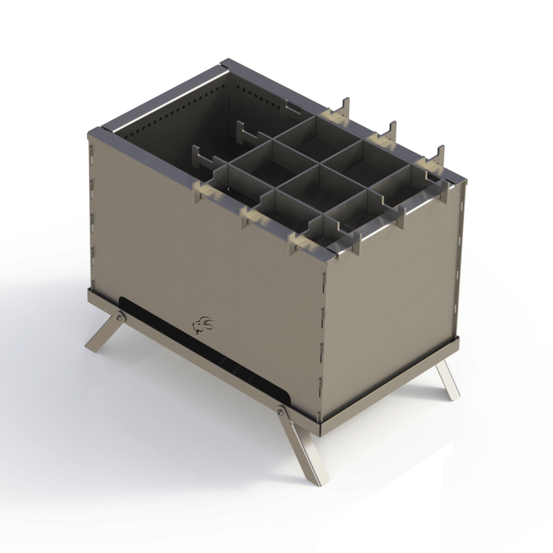 Flat Pack Fire Pit - Go Over Any Terrain Anywhere