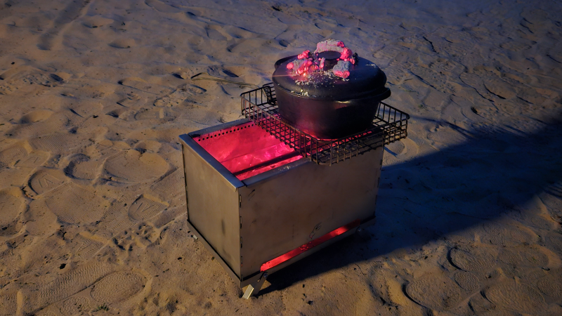Flat Pack Fire Pit - Go Over Any Terrain Anywhere